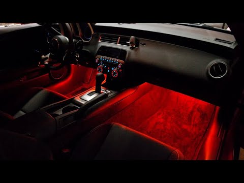 how to: AUTOZONE SPECIAL LED FOOTWELL LIGHTS IN A ‘15 CAMARO SS - YouTube
