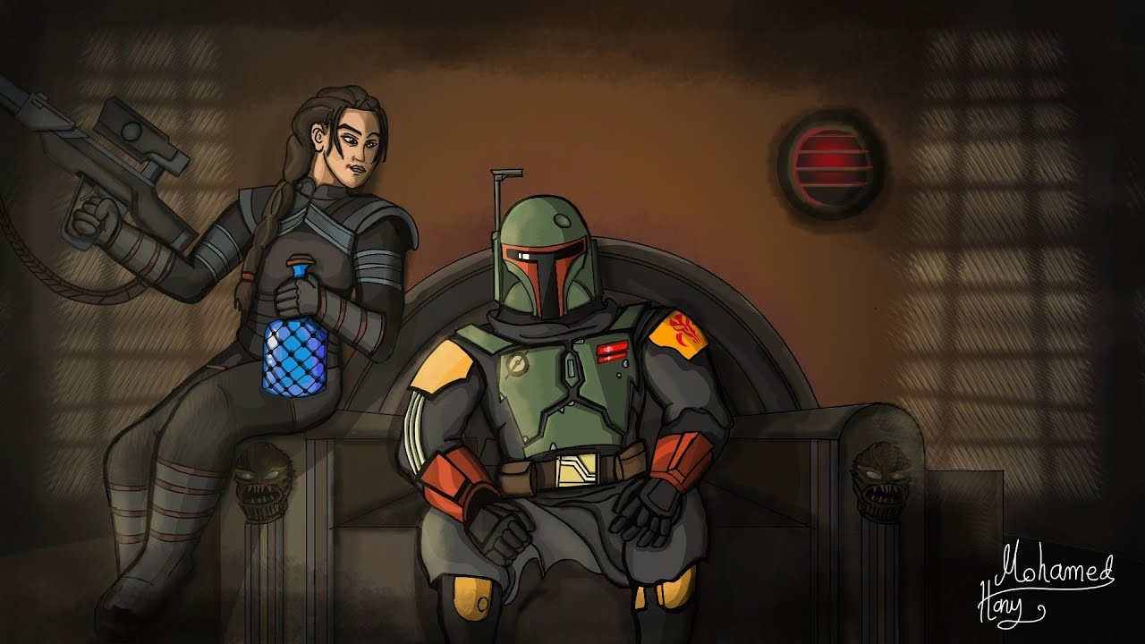 How to draw Boba Fett and Fennec Shand from Star Wars. - YouTube