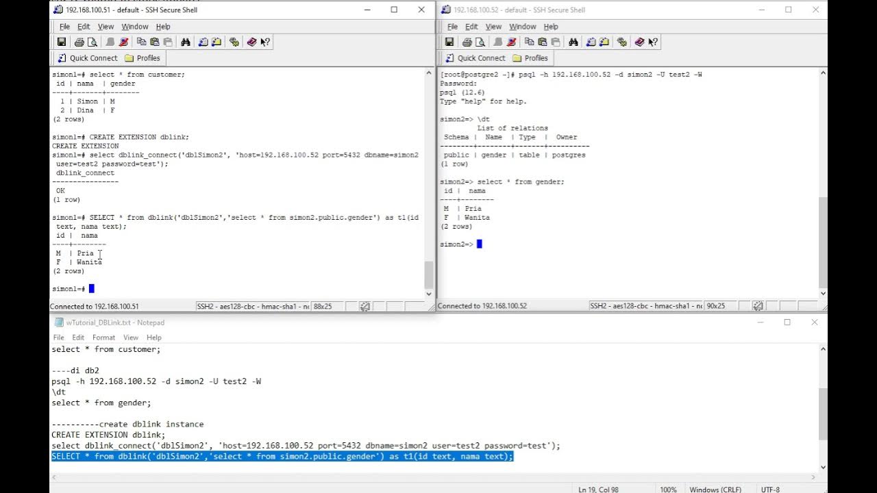 Postgre DBLink tutorial (Indonesia) - YouTube