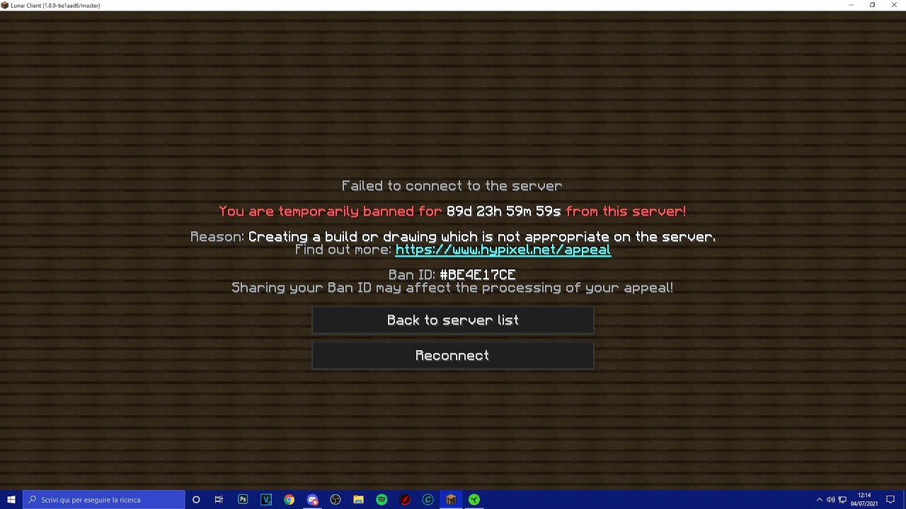 I got harshly banned for 90 days from hypixel :( - YouTube