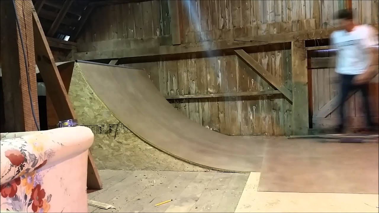 Skate Ramp in Barn Loft - YouTube