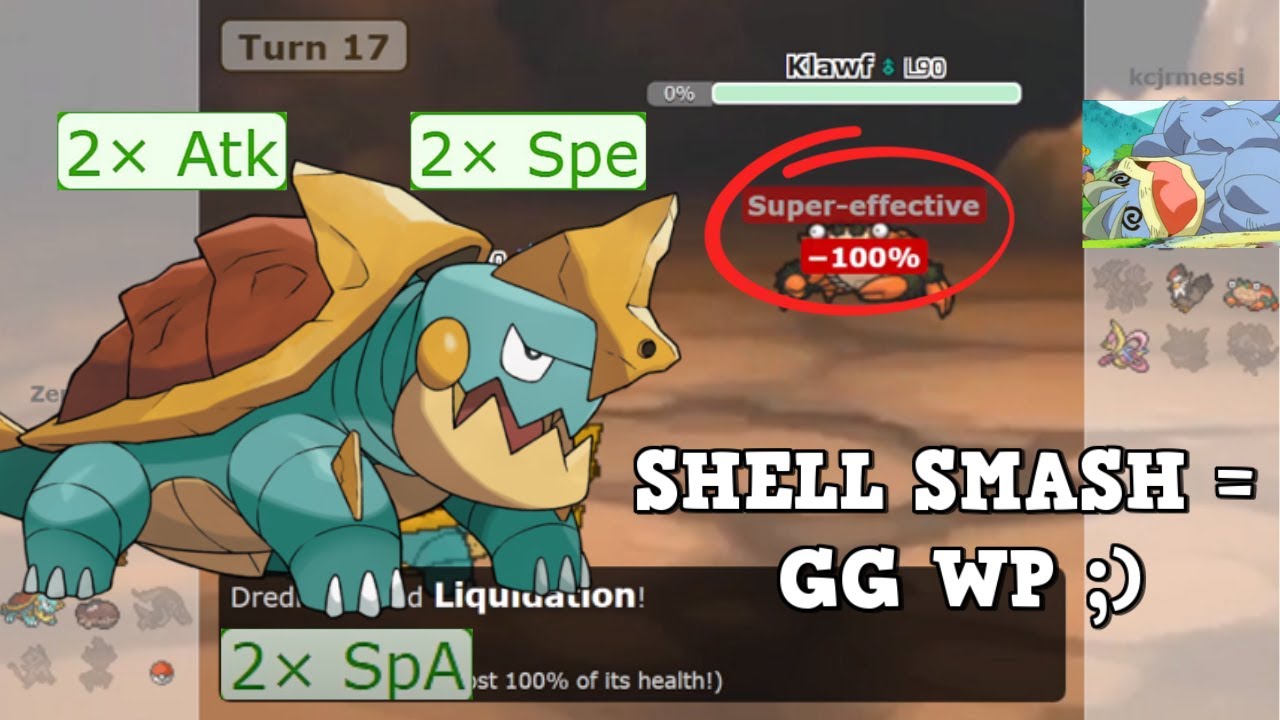 SHELL SMASH DREDNAW IS A GAMEWINNER! (Pokemon Showdown Random Battles ...