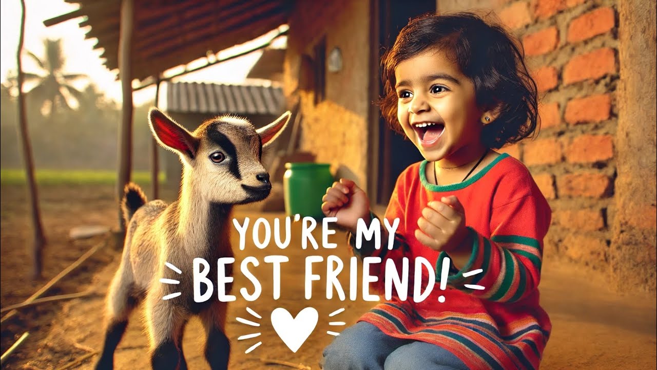 🐐👧 My Daughter’s Cute Conversation with a Baby Goat! | Best Friends ...