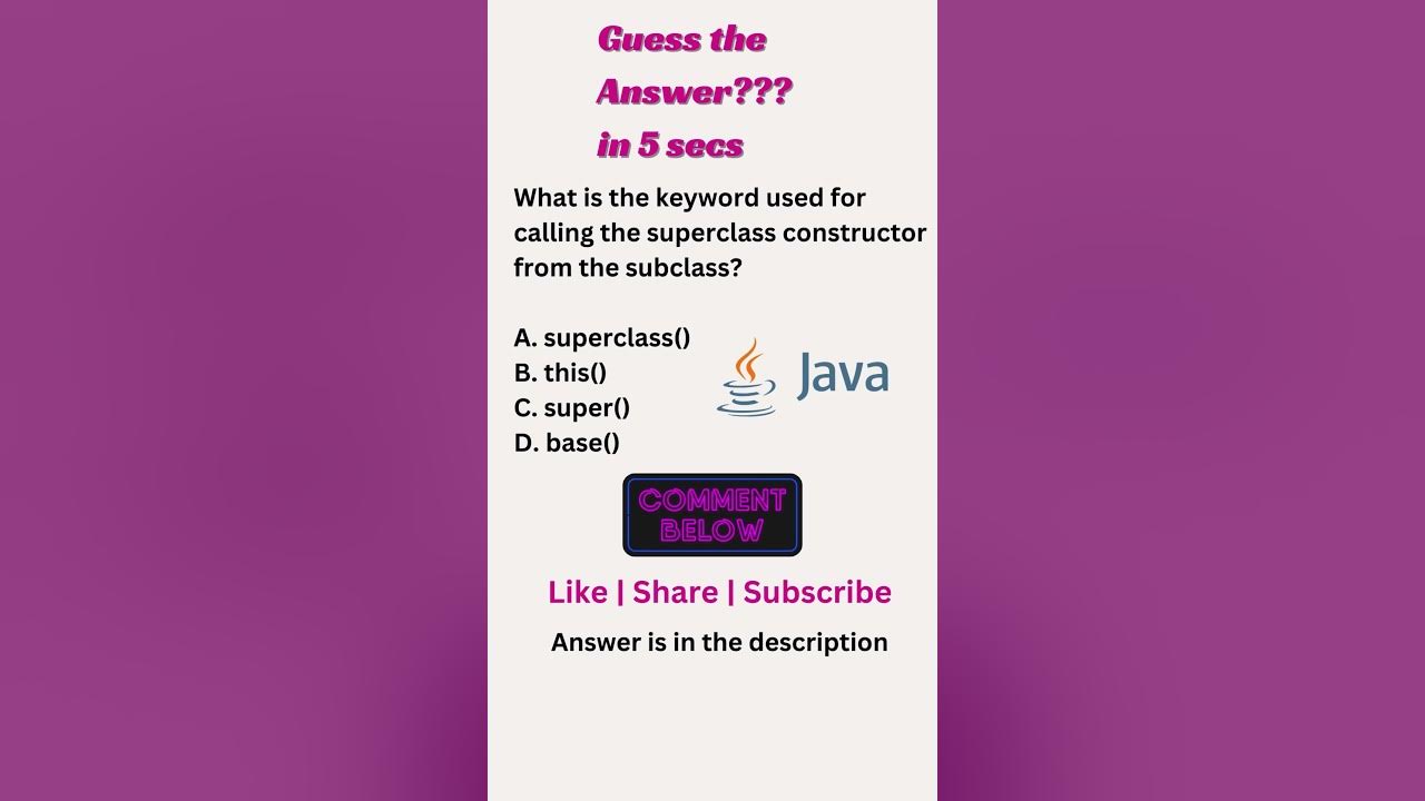 Inheritance In Java Java Interview Question Coding Javashorts Youtube