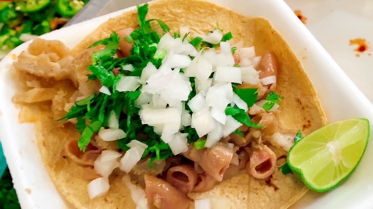 Tacos de panza de res, tacos de tripa de res, Tequisquiapan, Querétaro ...