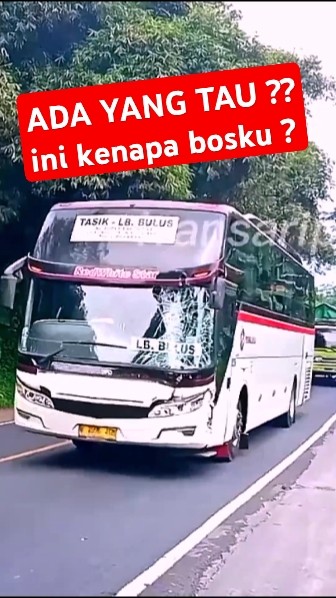 RUSAK PARAH KACA DEPAN Bus Primajasa tasik lebak bulus - YouTube