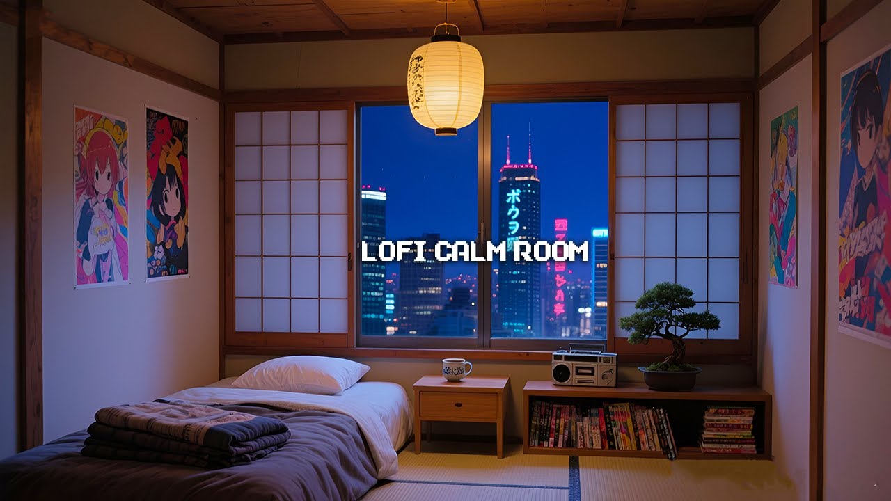 Soothing Rain Lofi Room 🌧🕯 | Chillhop Mix for Focus, Writing ...