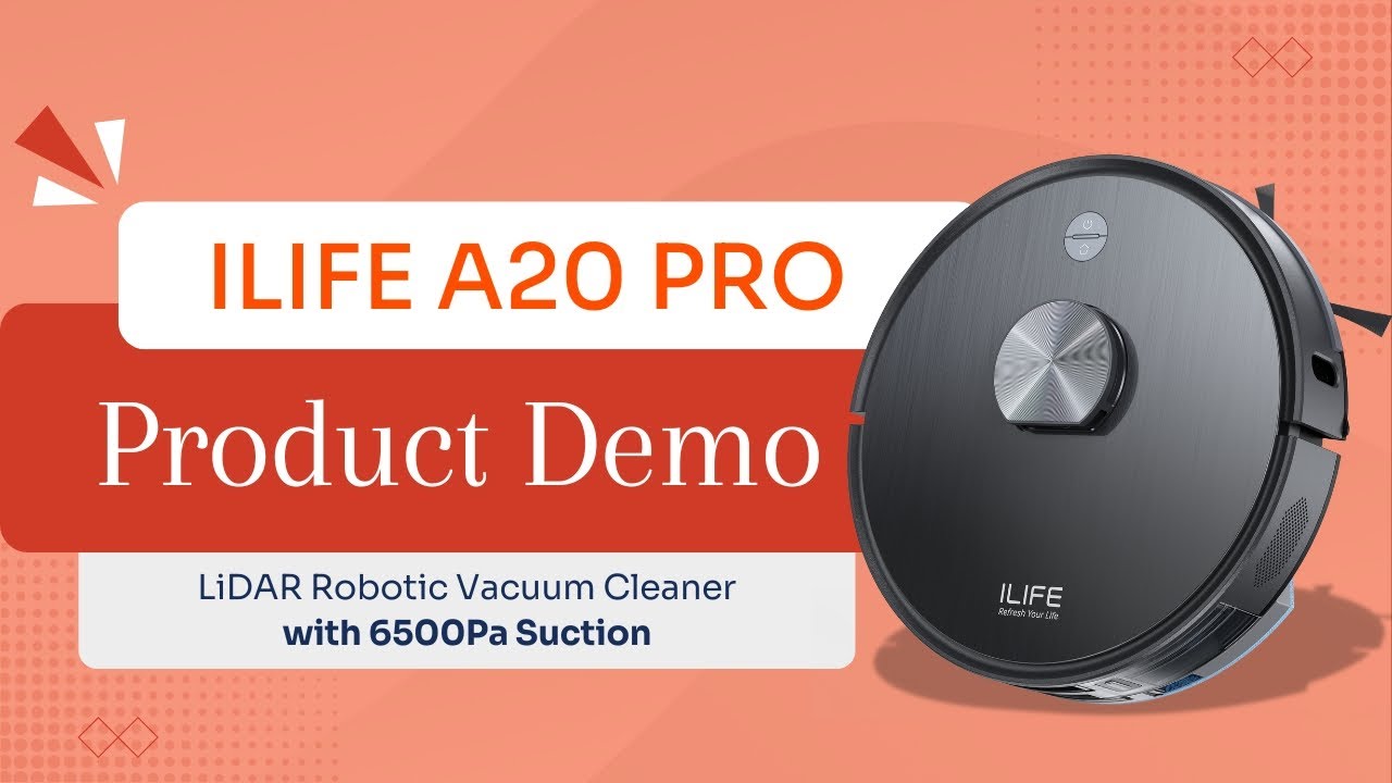 ILIFE A20 Pro 6500Pa Suction Robot Vacuum Full Demonstration Video ...