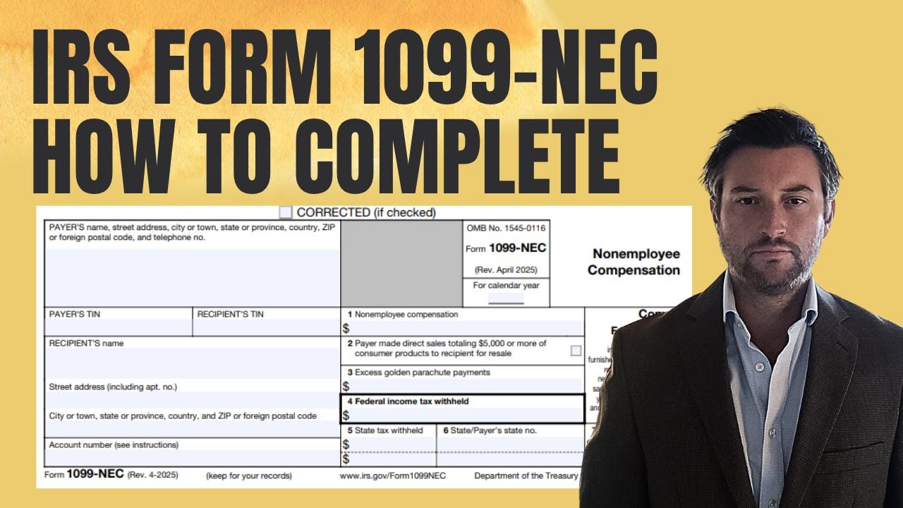How to Complete IRS Form 1099-NEC for an Independent Contractor - YouTube