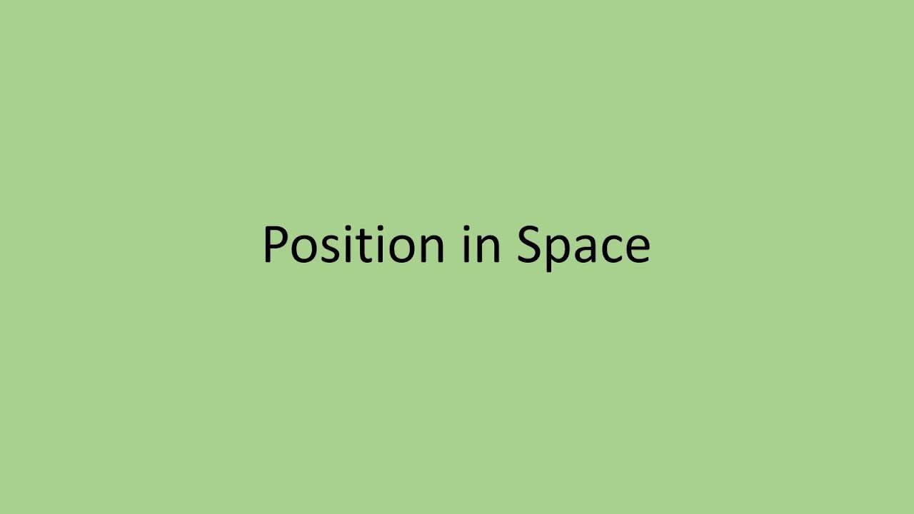 Position in Space - YouTube