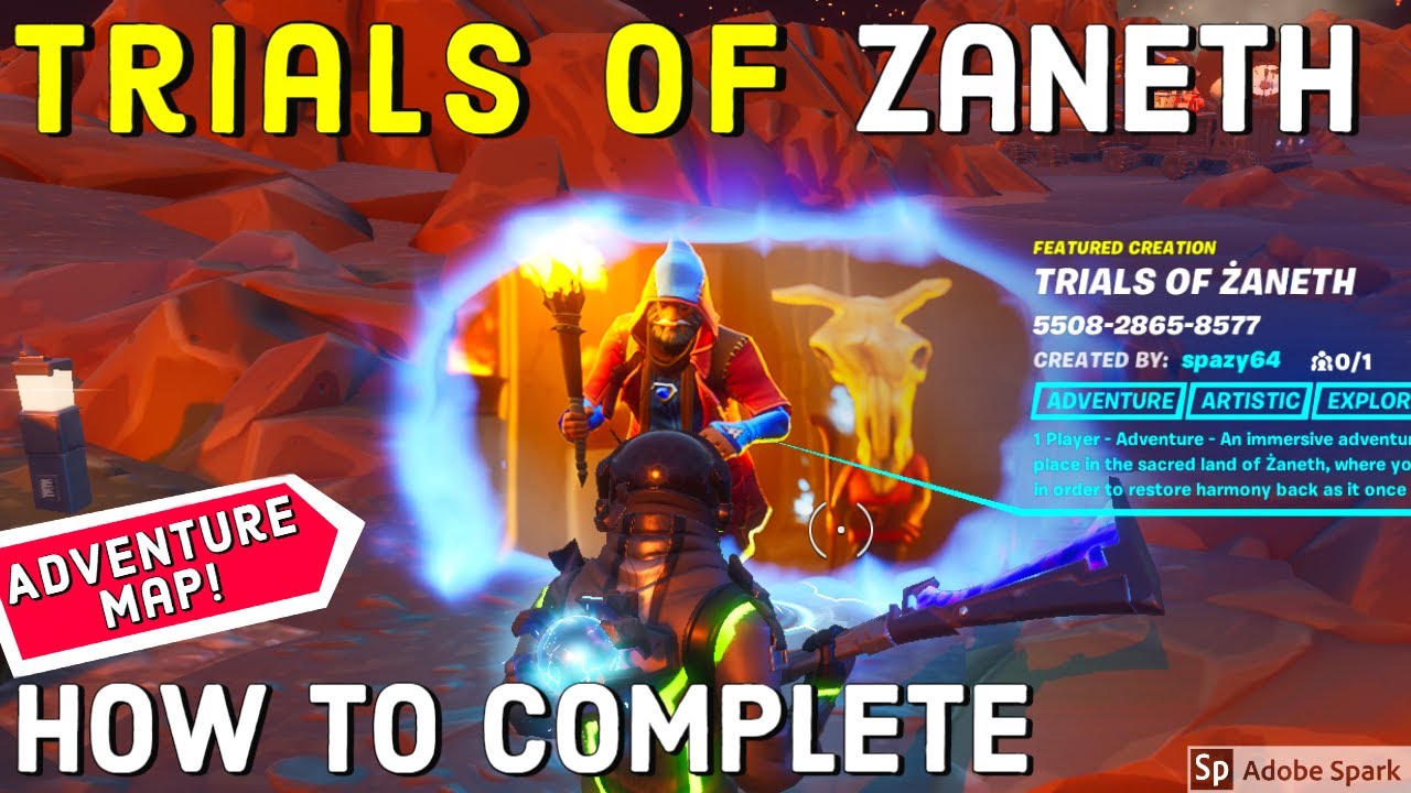 Trials of Zaneth How to Complete - by Spazy64 5508-2865-8577 Fortnite ...