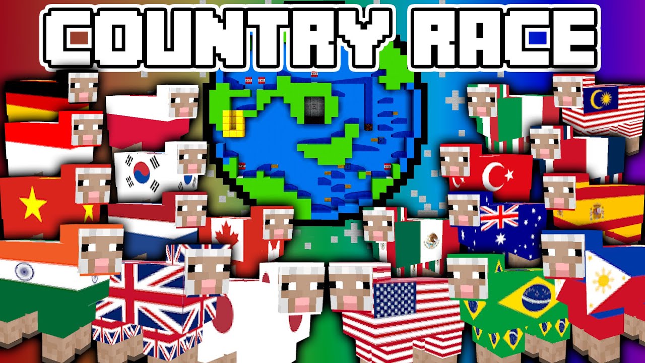 Country Sheep Race! (Minecraft Marble Race) - YouTube