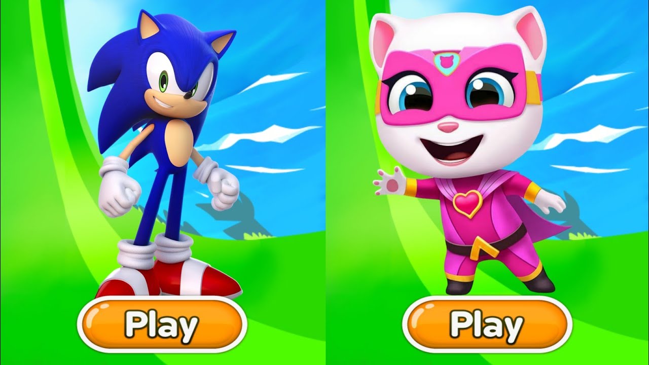 Sonic Dash Vs Talking Tom Hero Dash - Sonic Vs Tom Vs All Boss Zazz ...