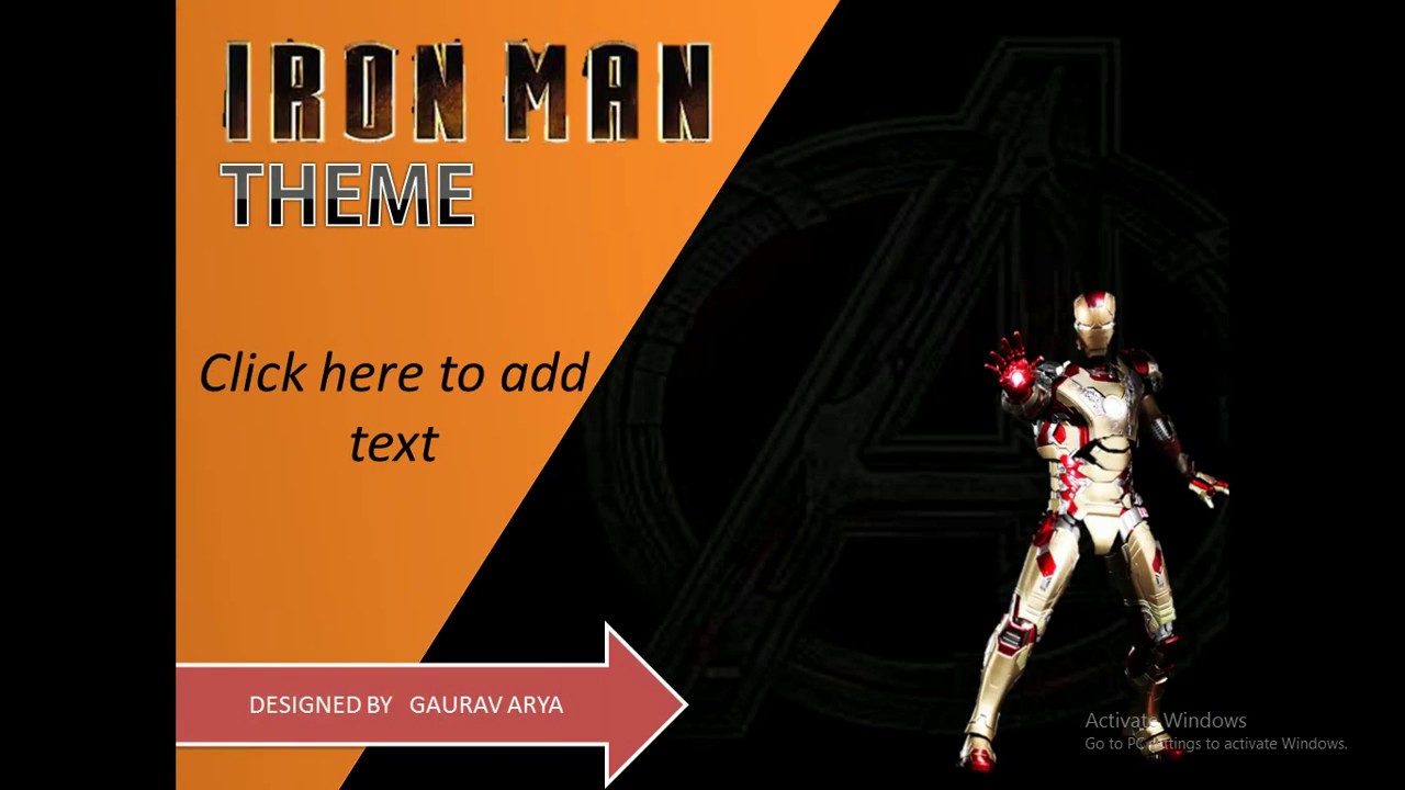 Animated power point presentation ppt || ironman theme - YouTube