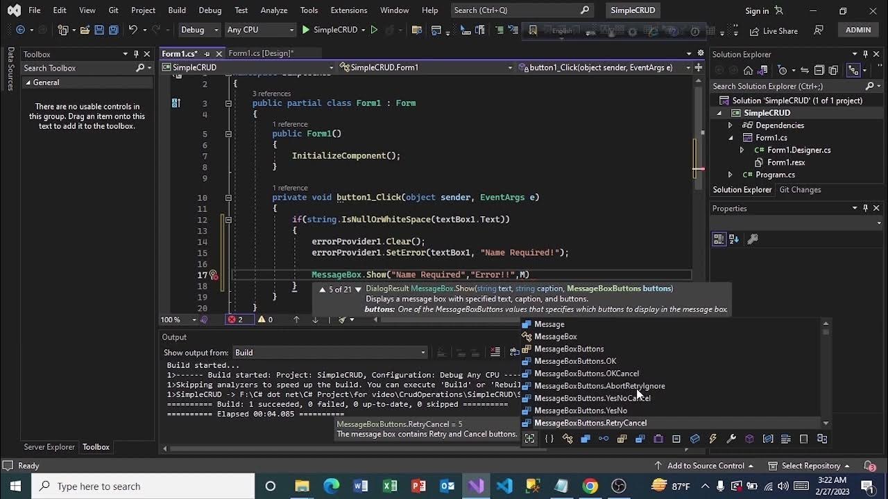 Simple C Project Crudcreate Read Updatedelete Operation Using Net6 Framework And Microsoft