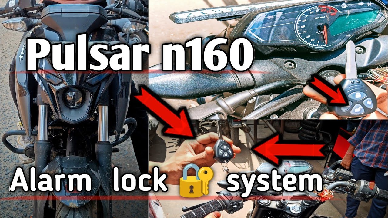 Pulsar n160 Alarm System Lock 🗝️ || ऑटोमेटिक लॉक सिस्टम | इस्माइल key ...