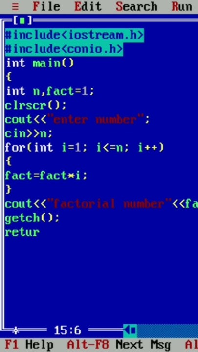 write a program c++ language in print factorial of a number 🖥/#shortvideo #trending #programming ...