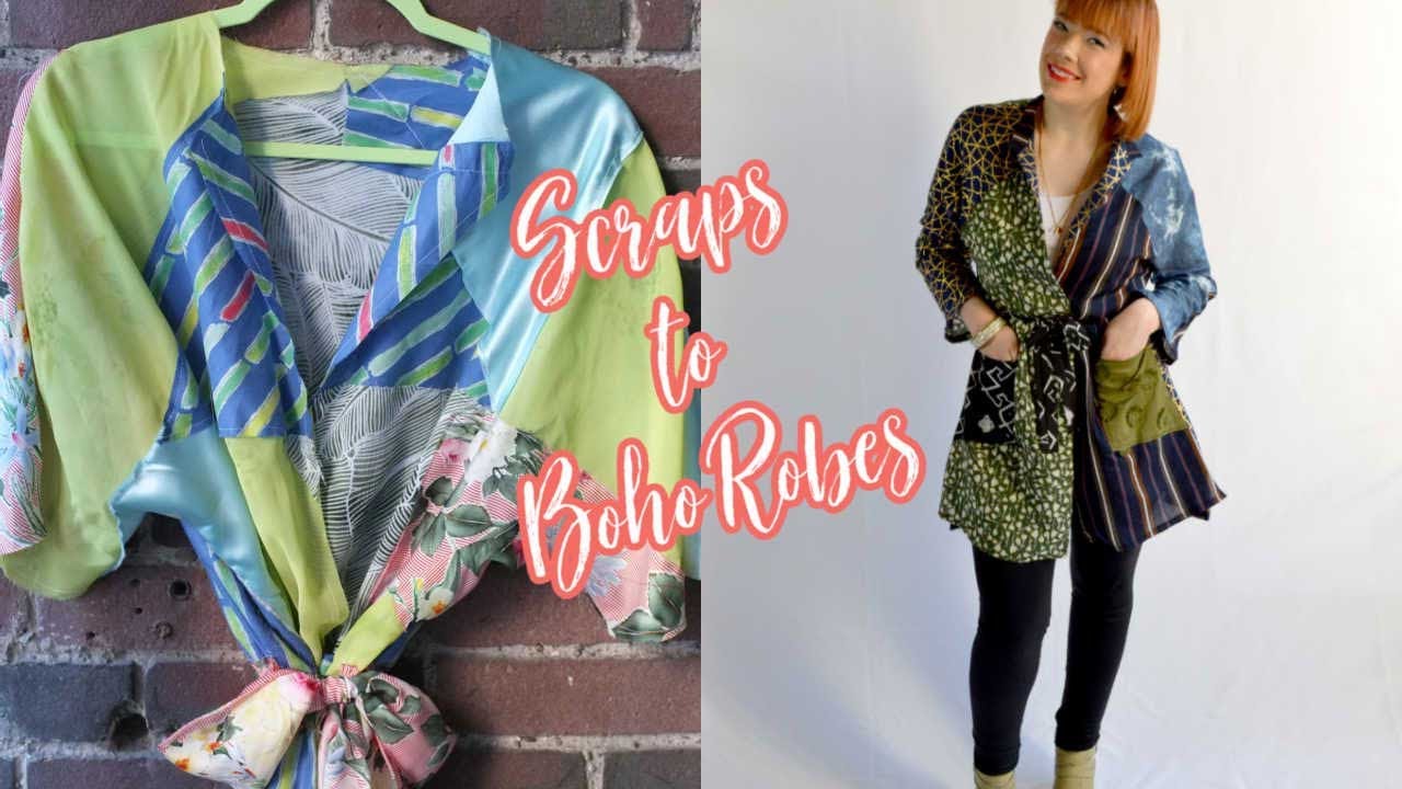 Style Revive: Use ALL Your Scrap Fabrics to Make a Designer Boho Robe ...