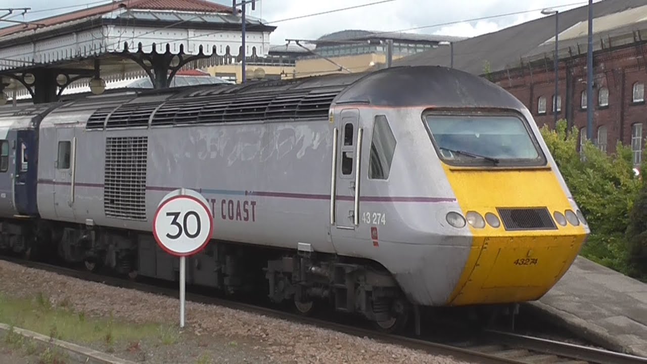East Coast HST 43274 + 43319 Departs York For London Kings Cross - YouTube