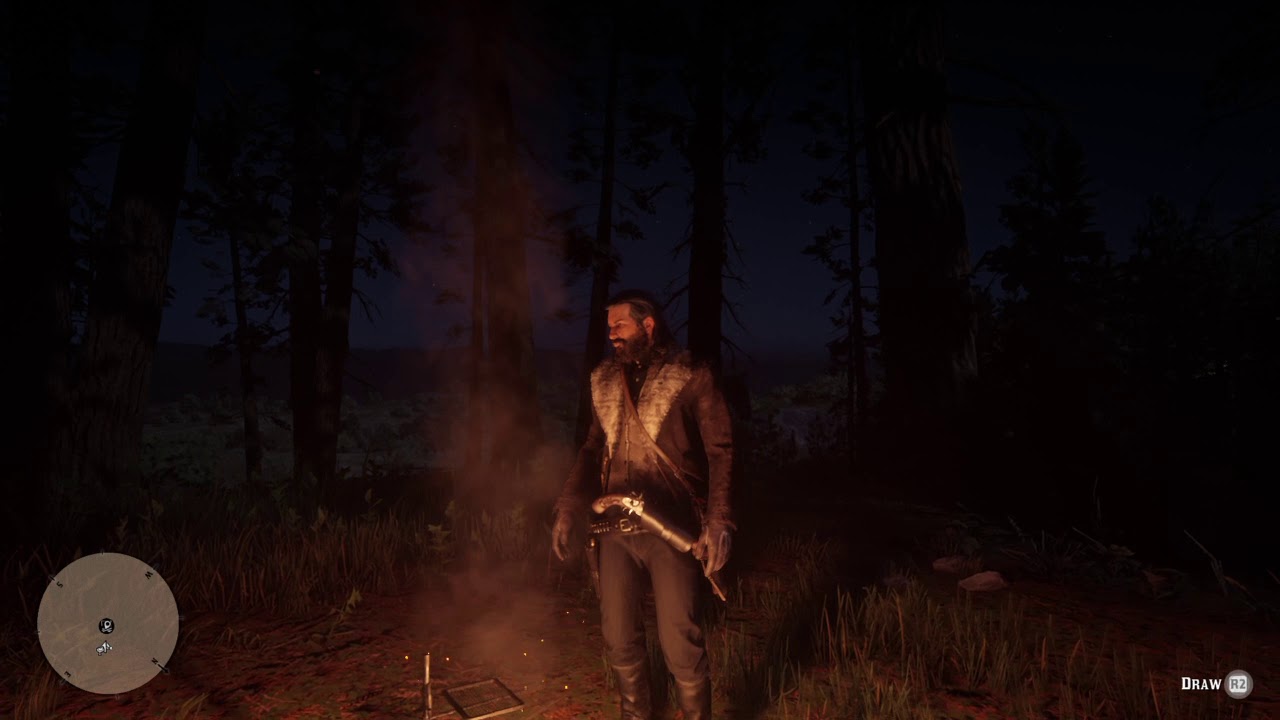 Red Dead Redemption 2 John meet Skinner Brother in the night camp - YouTube