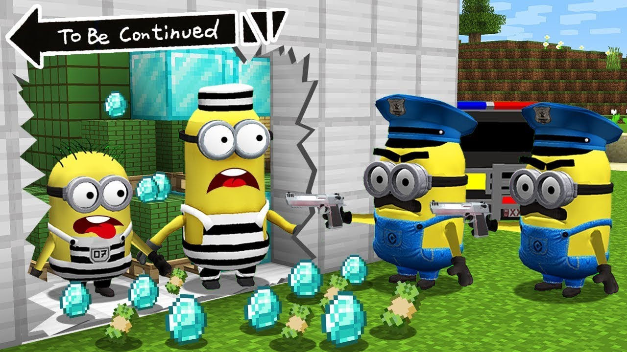 HOW TO MINIONS a ROBBERY BANK in MINECRAFT ! Minions Gameplay Movie ...