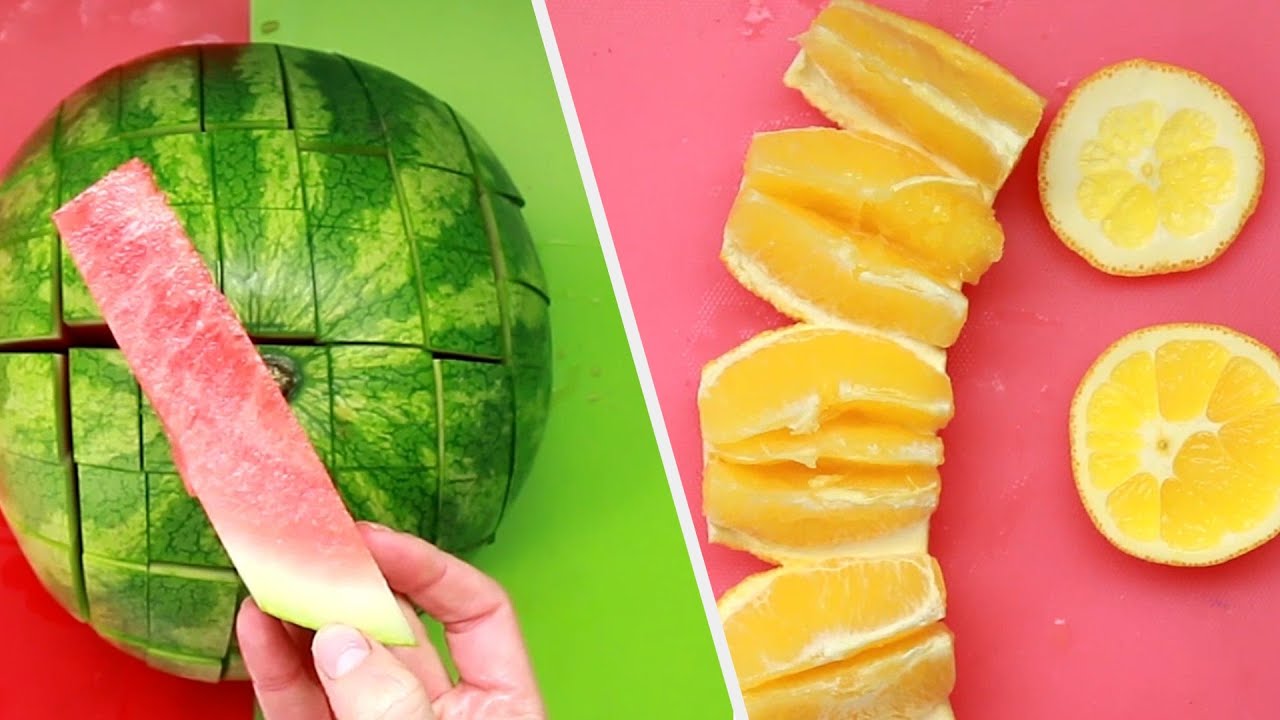 Chopping Hacks For Fruits And Veggies - YouTube