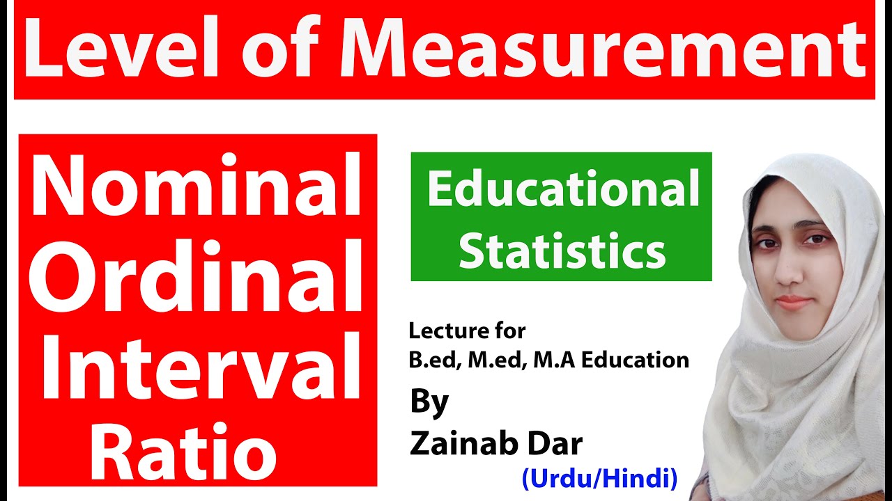 Level of measurement, nominal, ordinal, interval and ratio - YouTube
