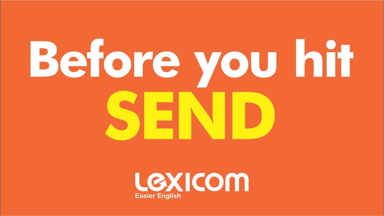 Before you hit SEND - YouTube