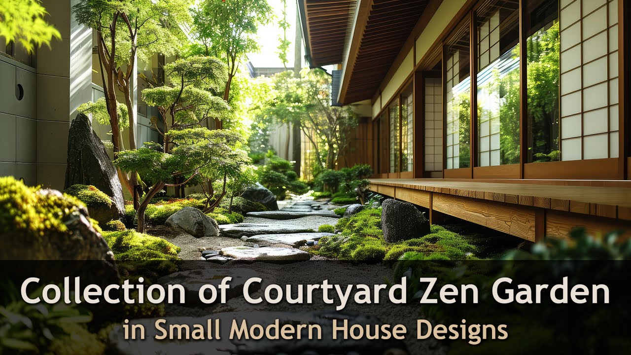 Serene Spaces: Courtyard Zen Garden in a Modern House - YouTube