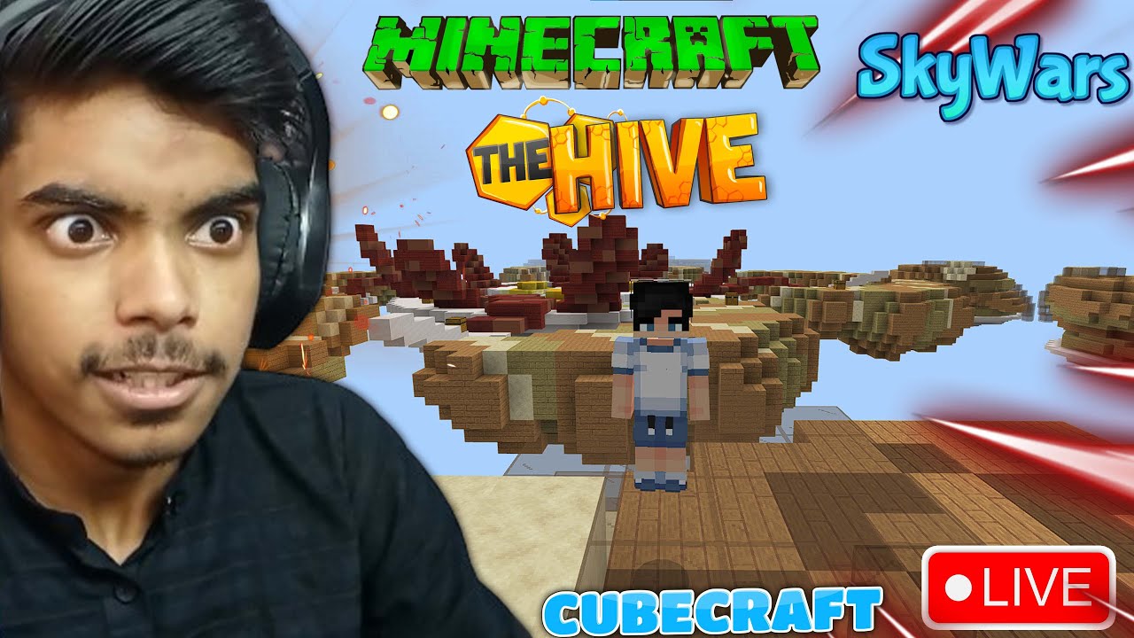 Minecraft Bedrock Edition Skywar! | Cubecraft And Hive Live Stream🛑 ...