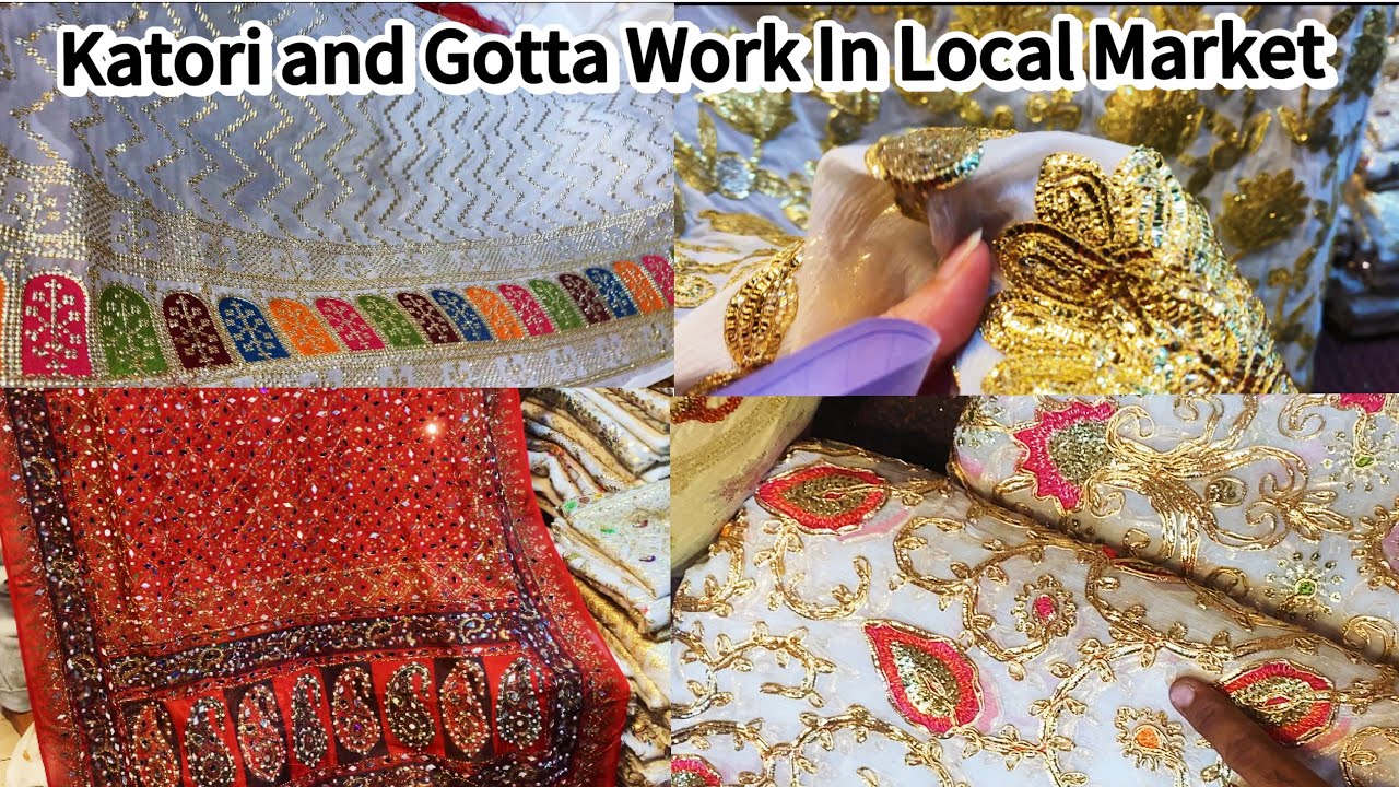 Katori Work Beautiful Dresses || Mirror Work Duppata in Single Tone || Gotta Dresses Collection ...