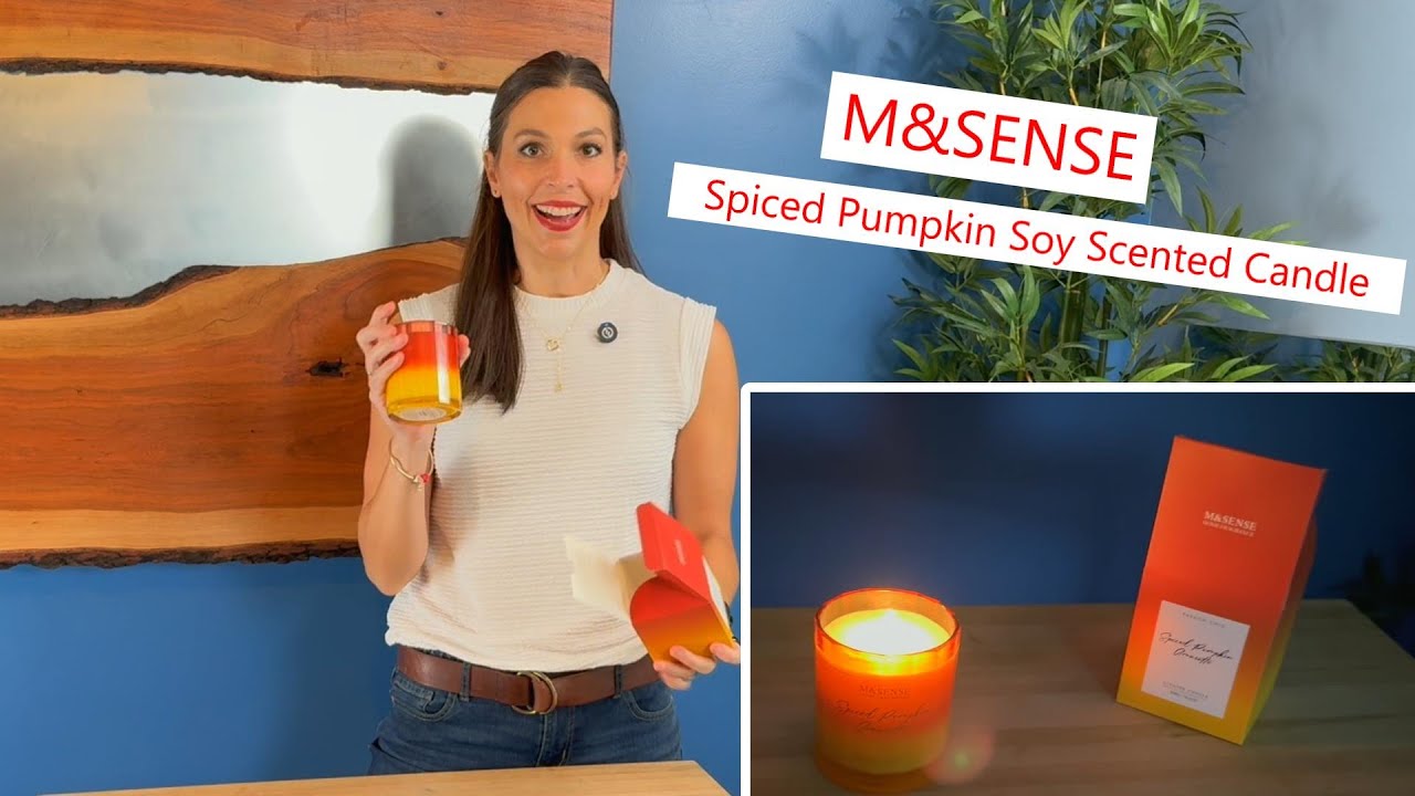 M&SENSE Spiced Pumpkin Soy Scented Candles smells like Fall! #candle # ...