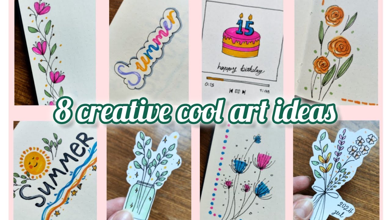8 Creative cool Art Ideas You Need to Try | Painting Tutorial - YouTube