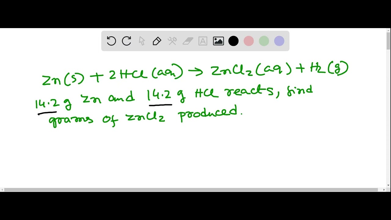Consider the following reaction: Zn(s) + 2HCl(aq) - ZnCl2(aq) + H2(g ...