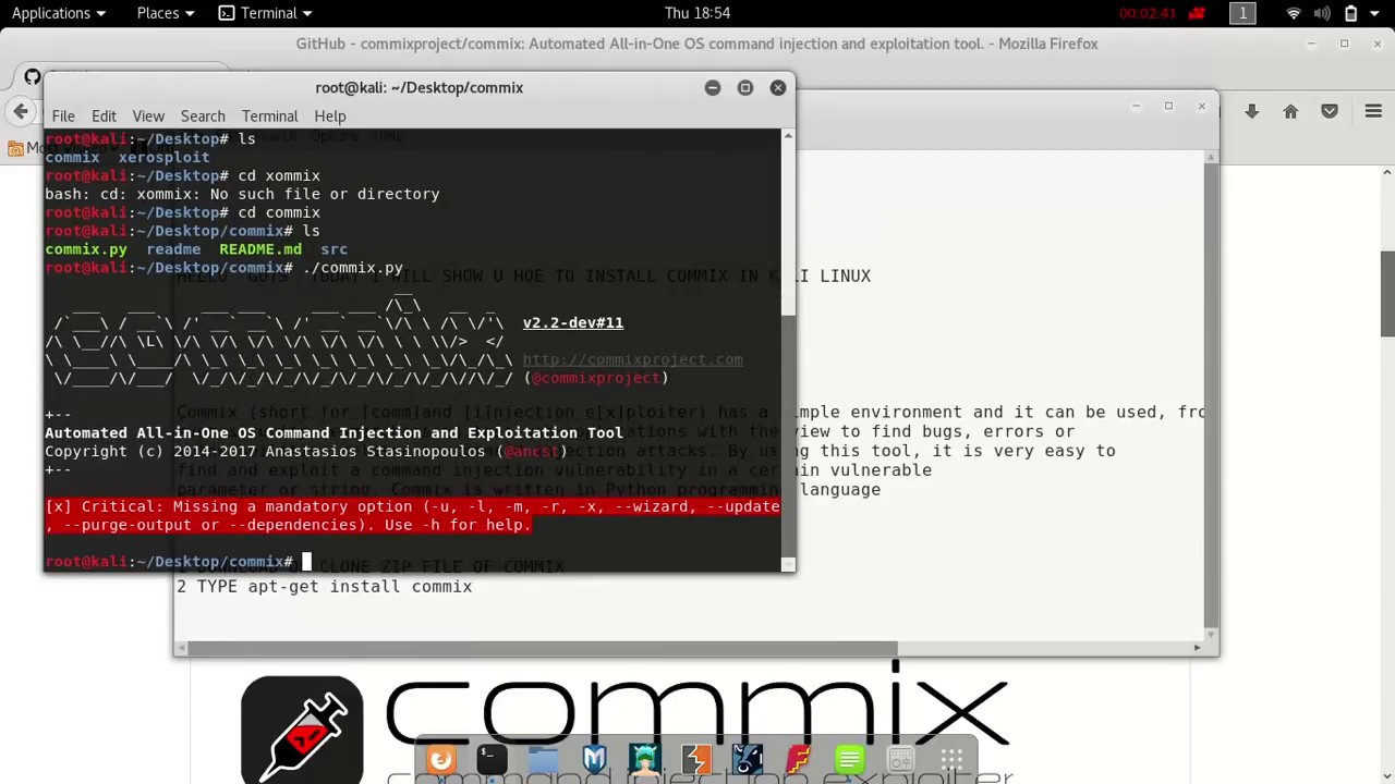 HOW TO INSTALL COMMIX IN KALI - YouTube