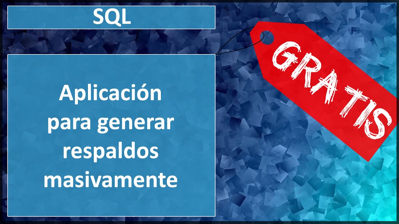 SQL - Aplicación para generar respaldos masivamente - YouTube