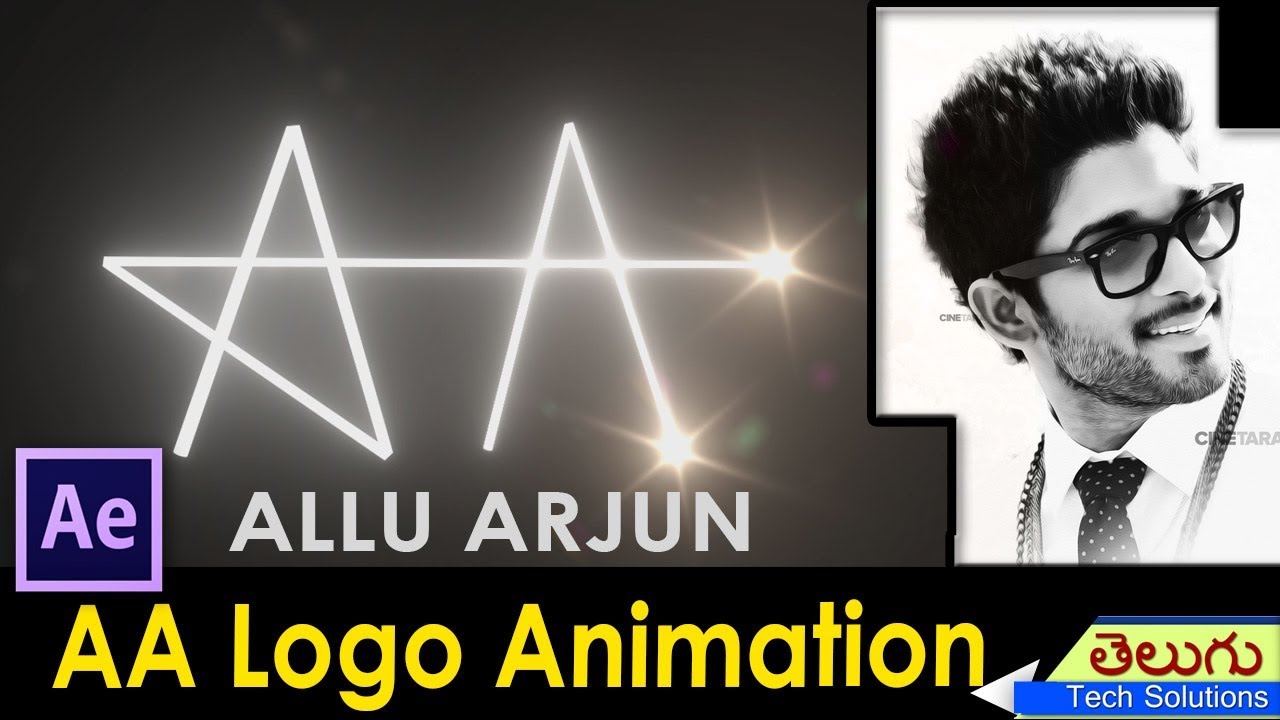 Allu Arjun AA Logo Animation in After Effects | Video Editing in Telugu ...
