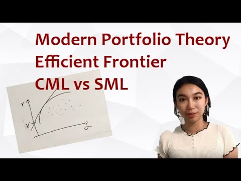 Modern portfolio theory: The efficient frontier, CML and SML - YouTube