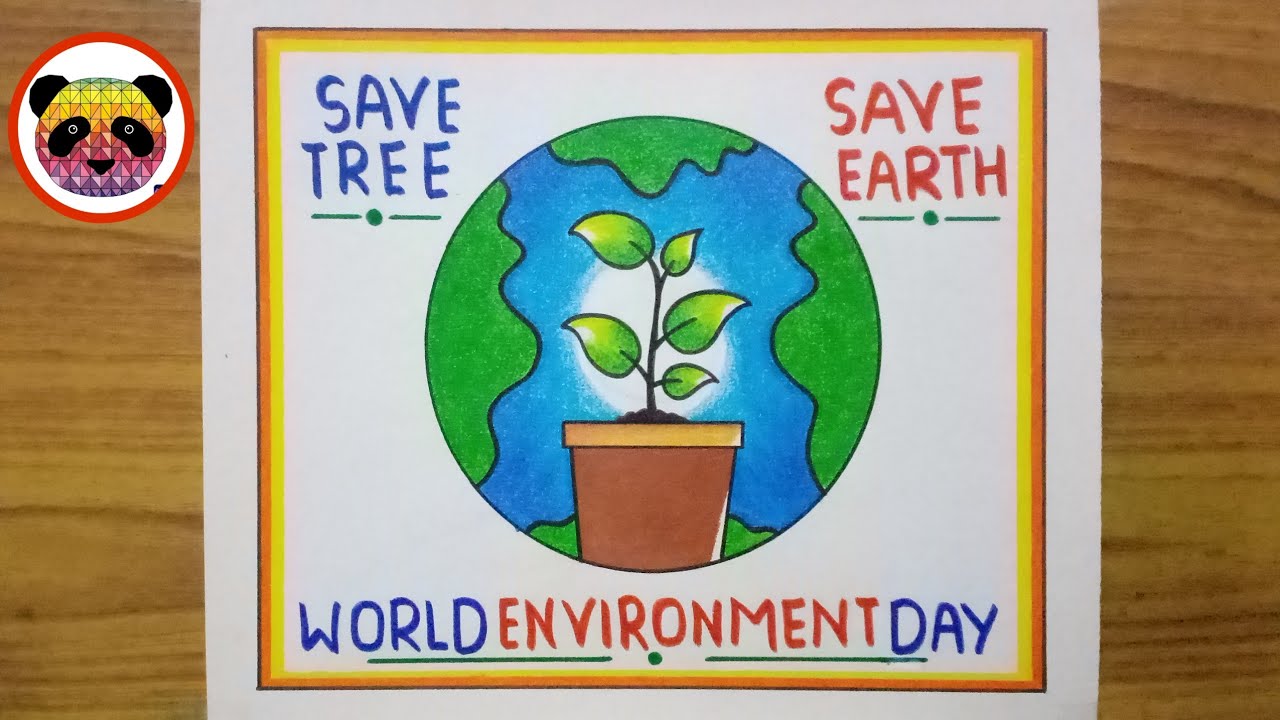 World Environment Day Drawing / Environment Day Drawing / Save Tree ...