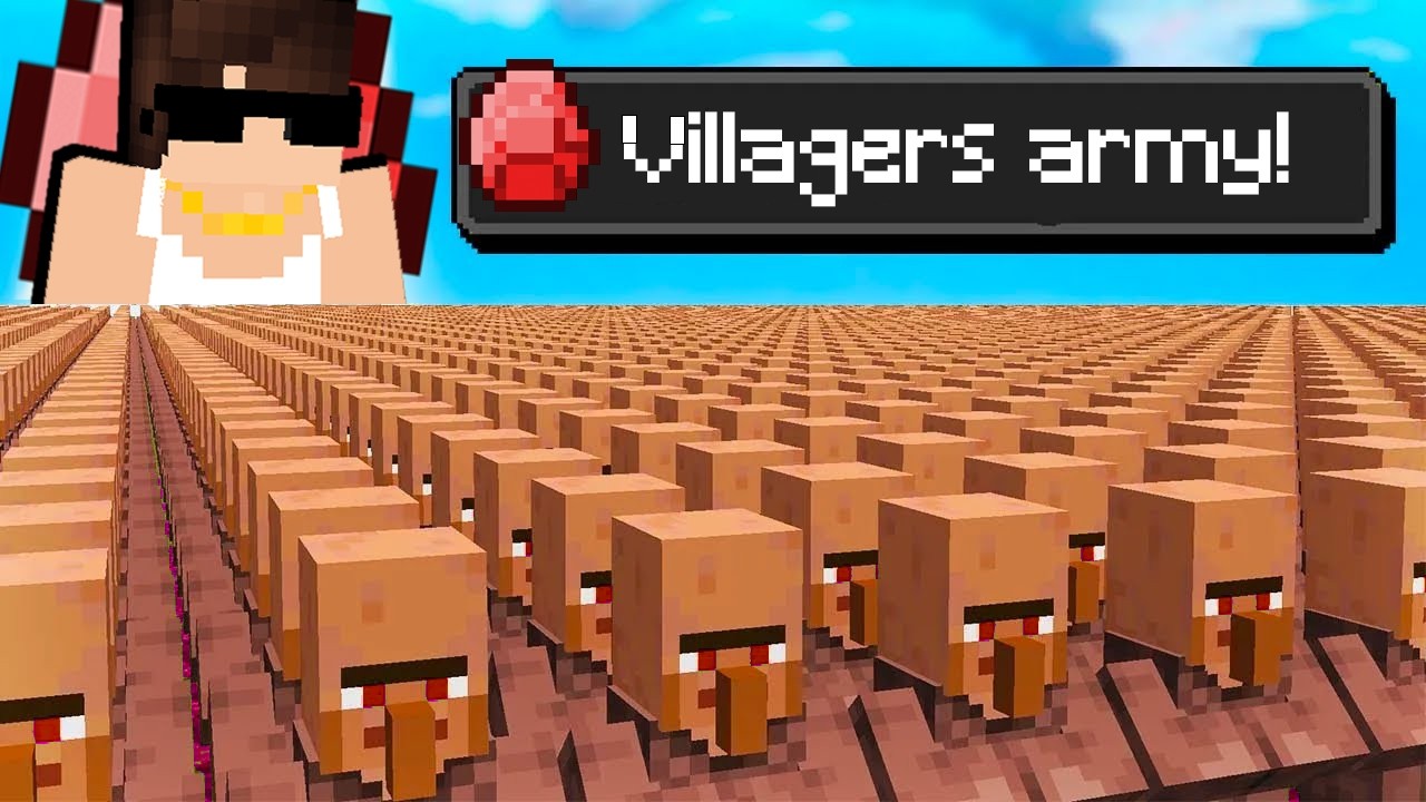 How I Made This Villager Army In Minecraft! - YouTube