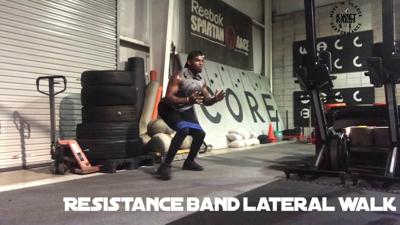 Resistance Band Lateral Walk - YouTube