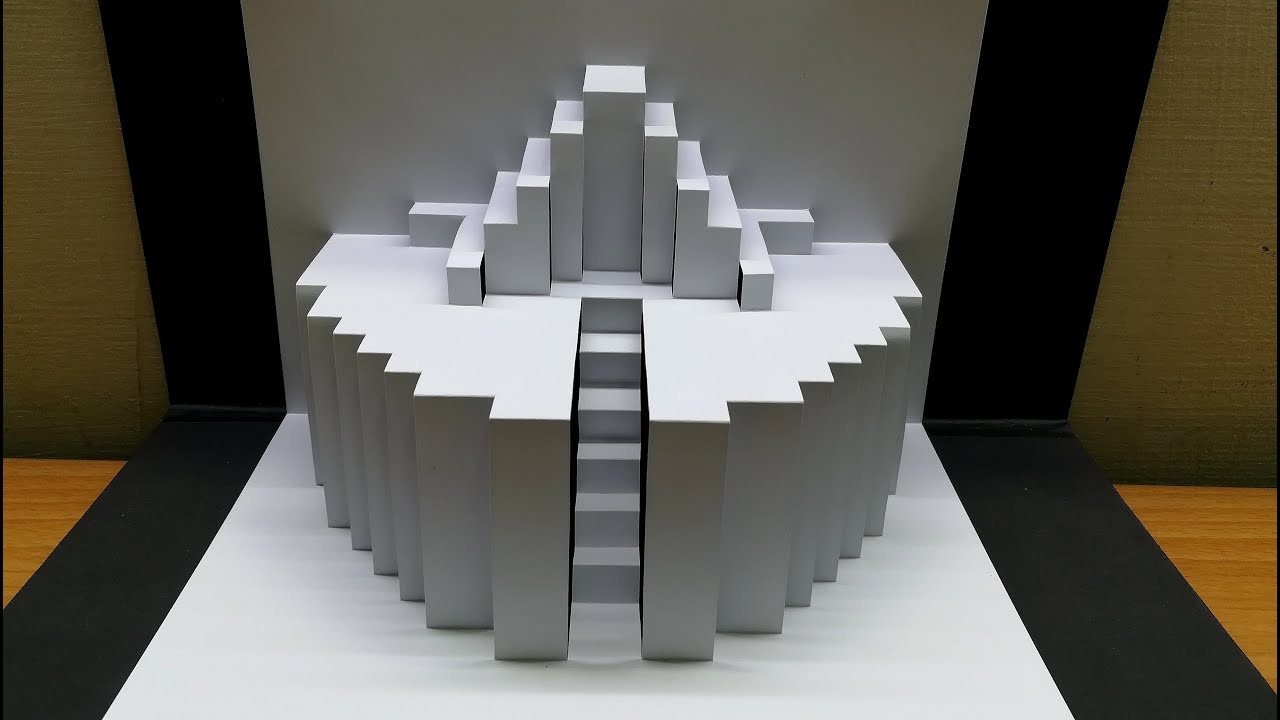3d geometry card｜pop up design｜paper art｜origami｜kirigami art｜幾何卡片教程 ...