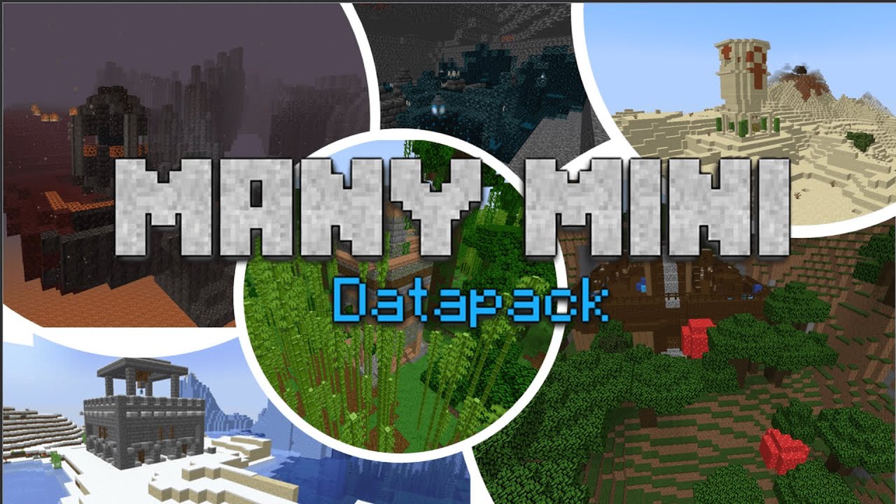 Minecraft but mini (many structures) - YouTube