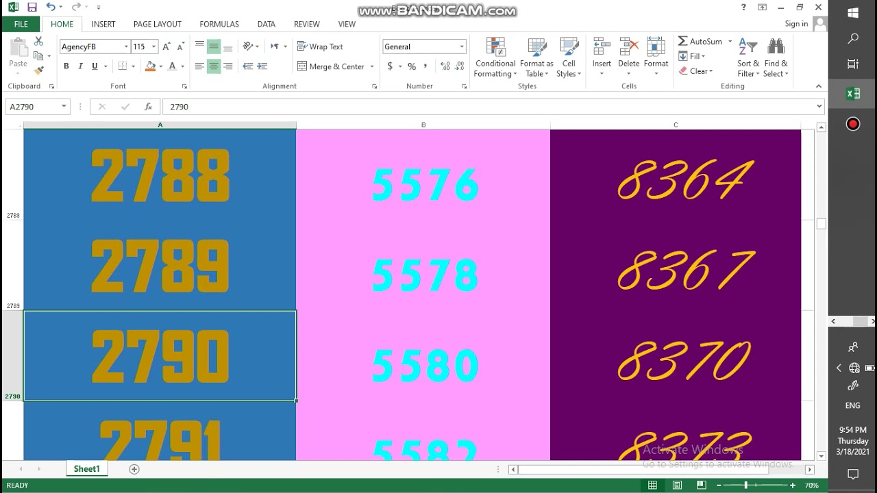 numbers 1 to 15000 3 of them - YouTube