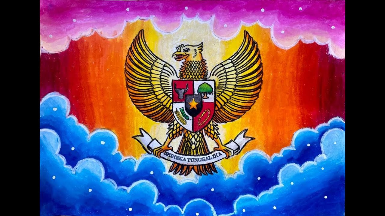 Sketsa Gambar Burung Garuda Pancasila