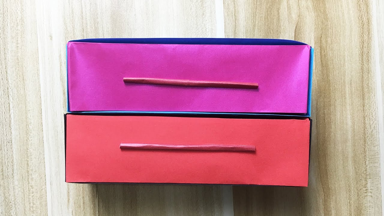 Origami Double Drawer Box Tutorial - Easy Origami Craft Ideas - YouTube