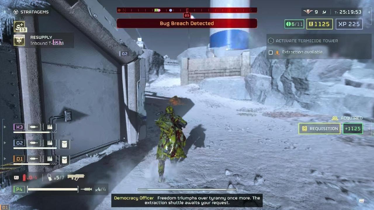 HELLDIVE 9 New Termicide Tower Hero exit - YouTube