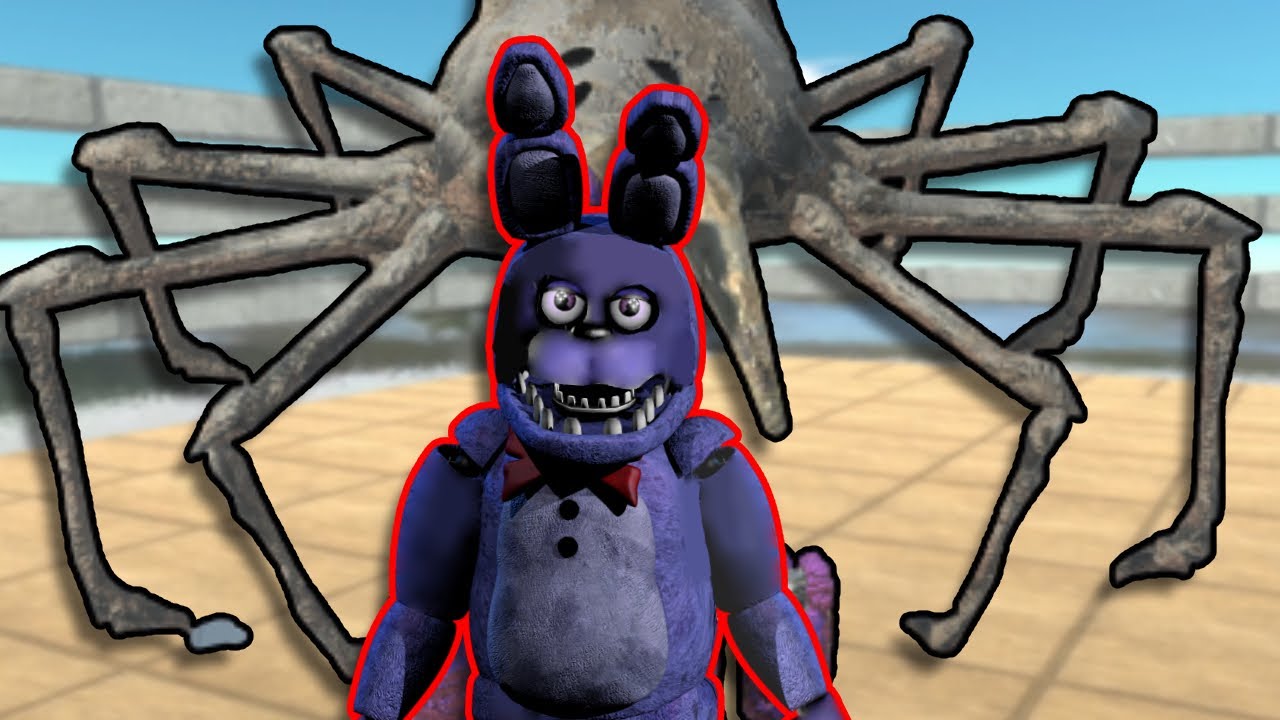 FNAF BONNIE vs NEW UPDATE SABER TOOTHED SPIDER - Animal Revolt Battle ...