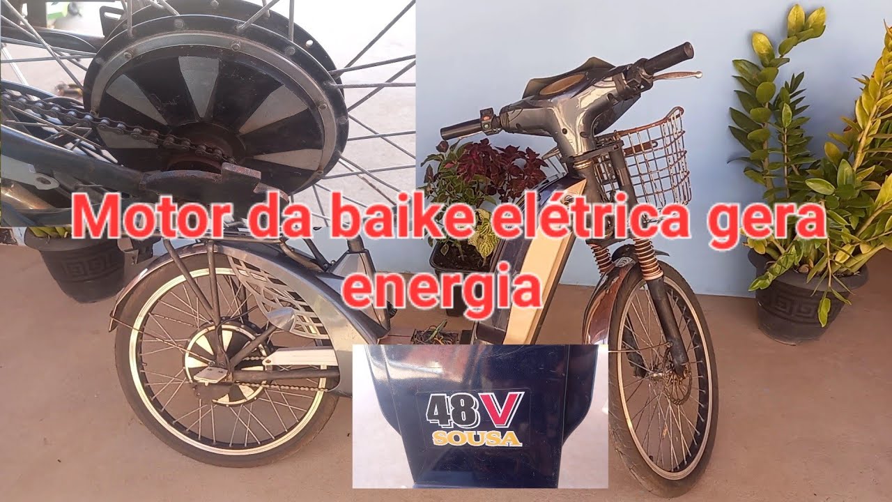 Motor da bicicleta eletrica gera energia 48v 350w - YouTube