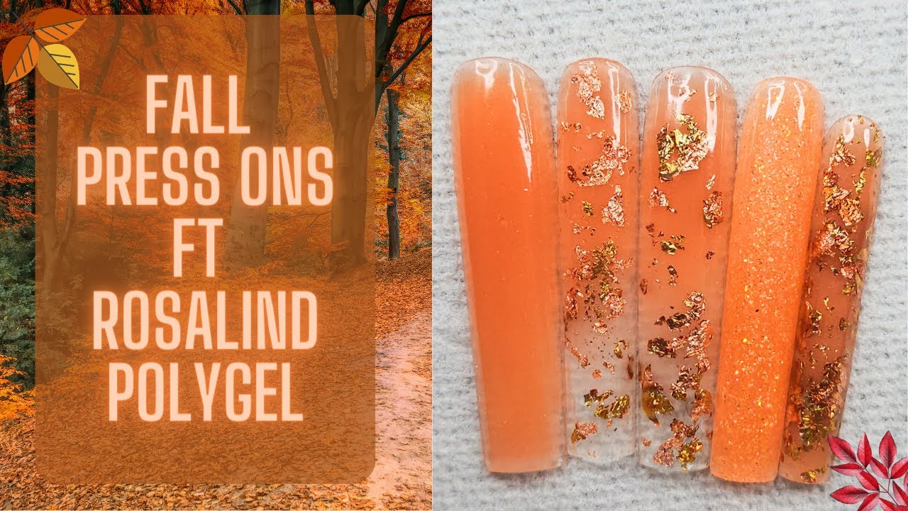 Perfect Fall Orange Polygel!!! Fall Polygel Nails | Lazy Girl Polygel ...